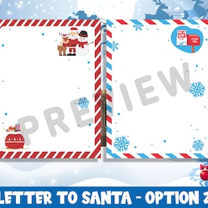 Printable Magical Kids Letter to Santa Kit: 2 Enchanting Designs, Fill ...