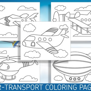 Up, Up, and Away: 25 Fun Air Transport Coloring Pages for Preschool ...