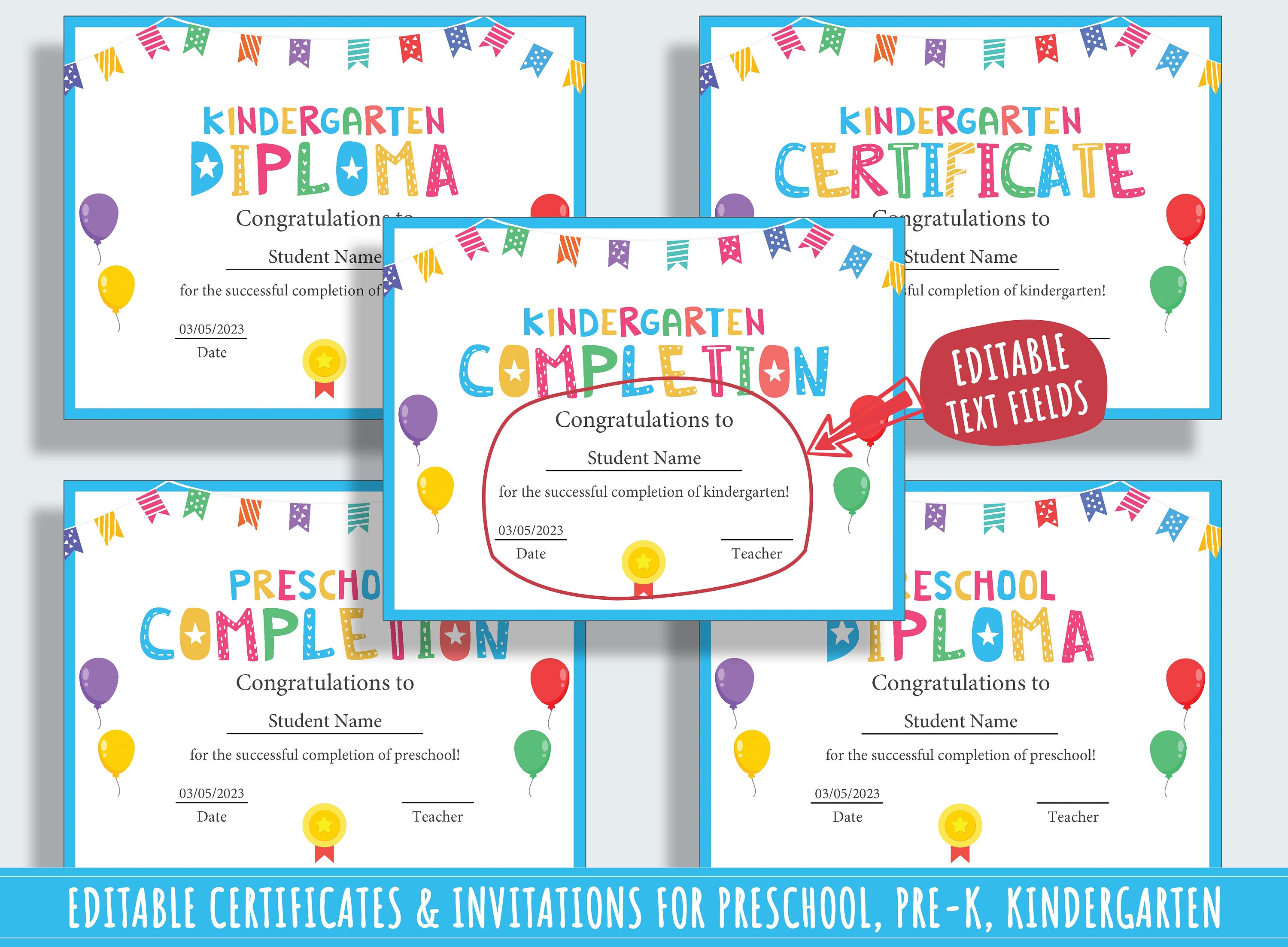Design Your Own Diploma, Certificate, and Invitation: 37 Editable Pages ...