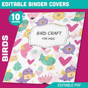 Binder Cover Printable Editable, 10 Covers+spines, Binder Insert ...