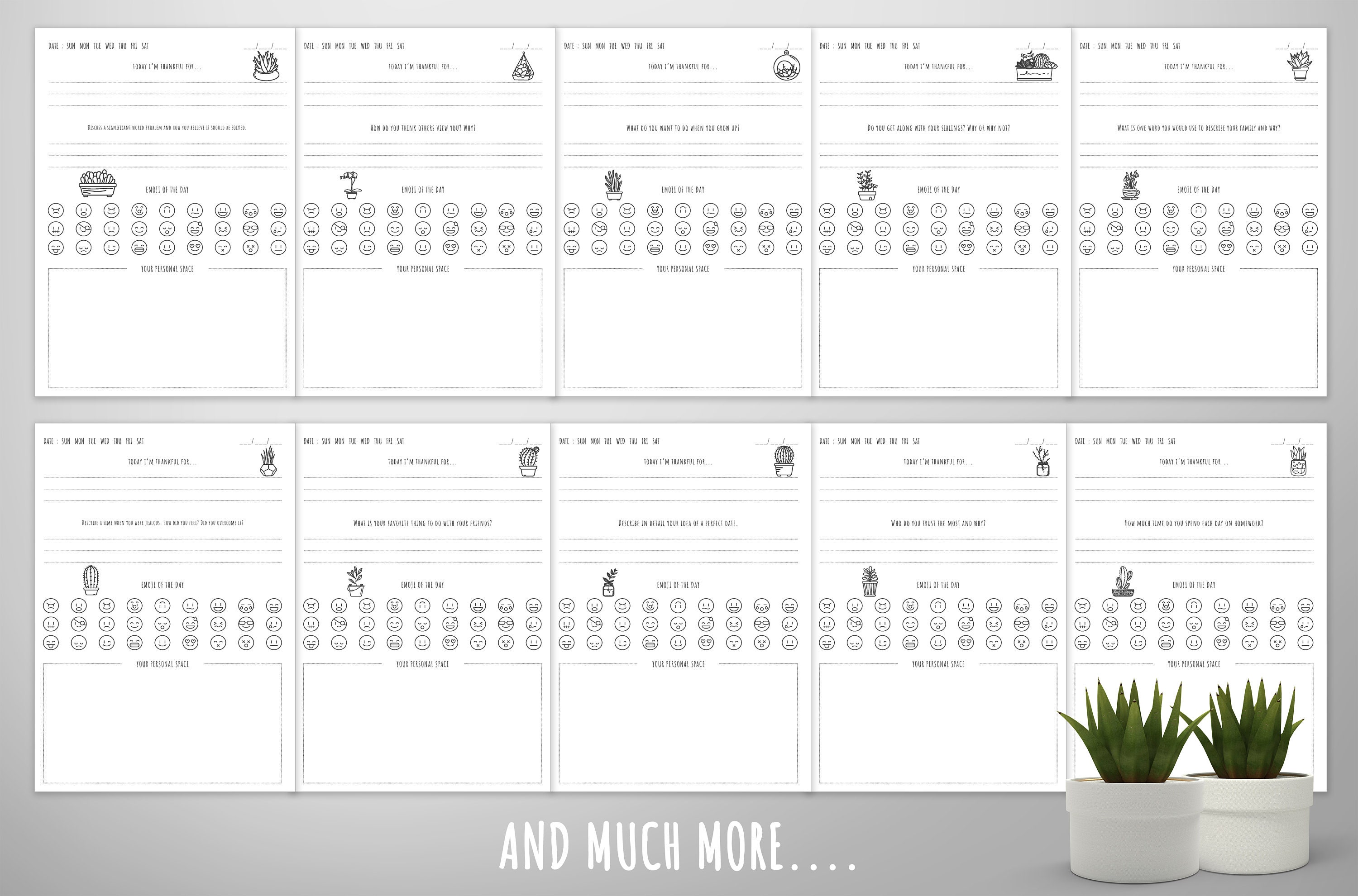 Gratitude Journal for Teens. Printable PDF in A4, A5, US Trade, US ...