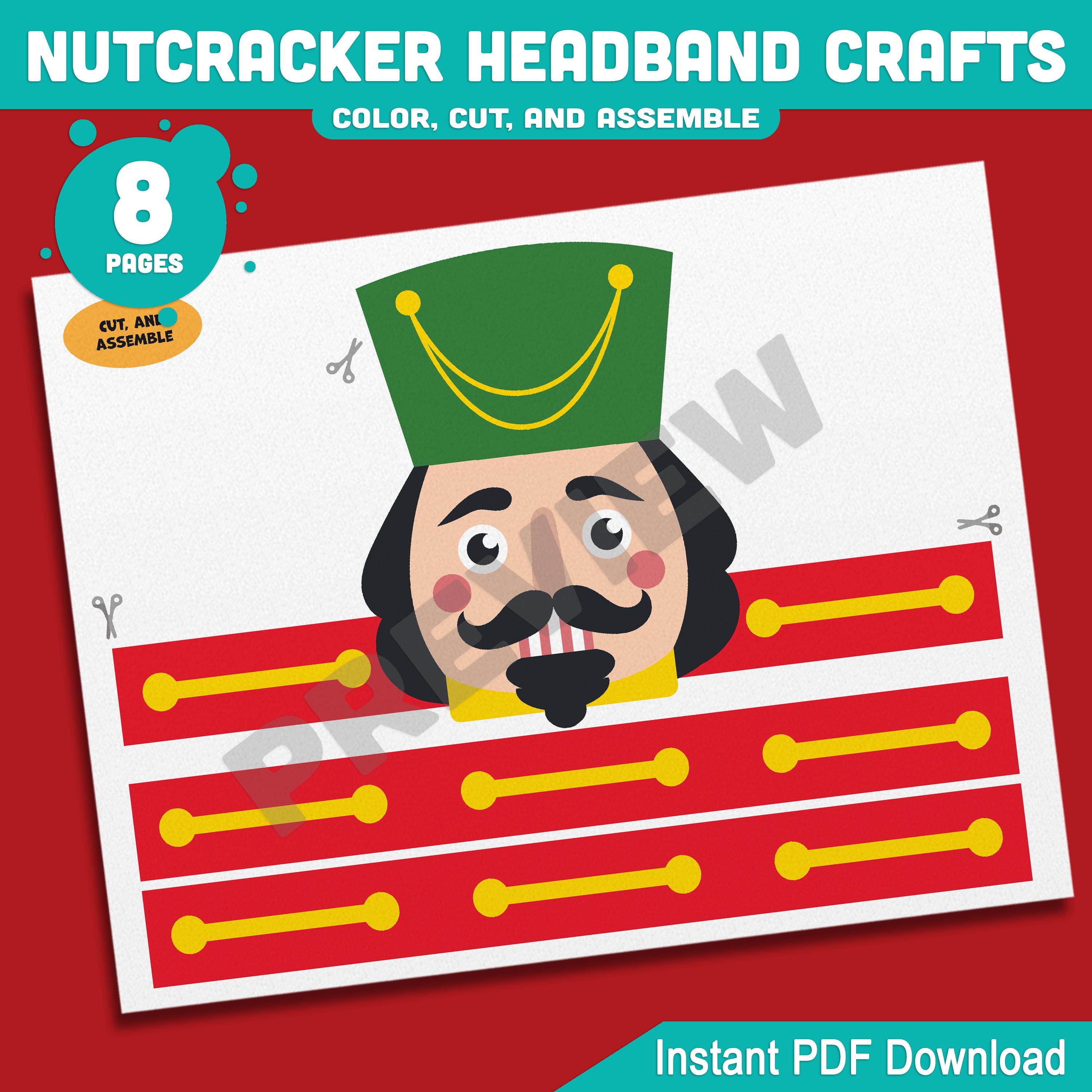 Printable Nutcracker Headband Crafts, Fun Christmas Paper Hat and ...