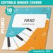 10 Editable Piano Binder Covers, Includes 1, 1.5, 2 Spines, Available ...