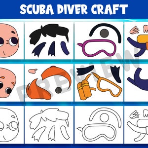 Underwater Adventures Craft Bundle: Scuba Diver and Ocean Animals ...