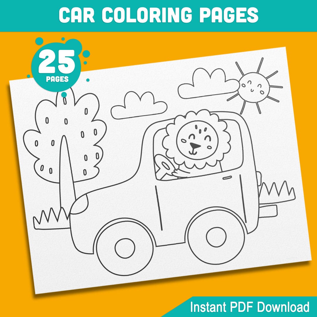 25 Cute Car Coloring Pages for Preschool, Prek, and Kindergarten – High ...
