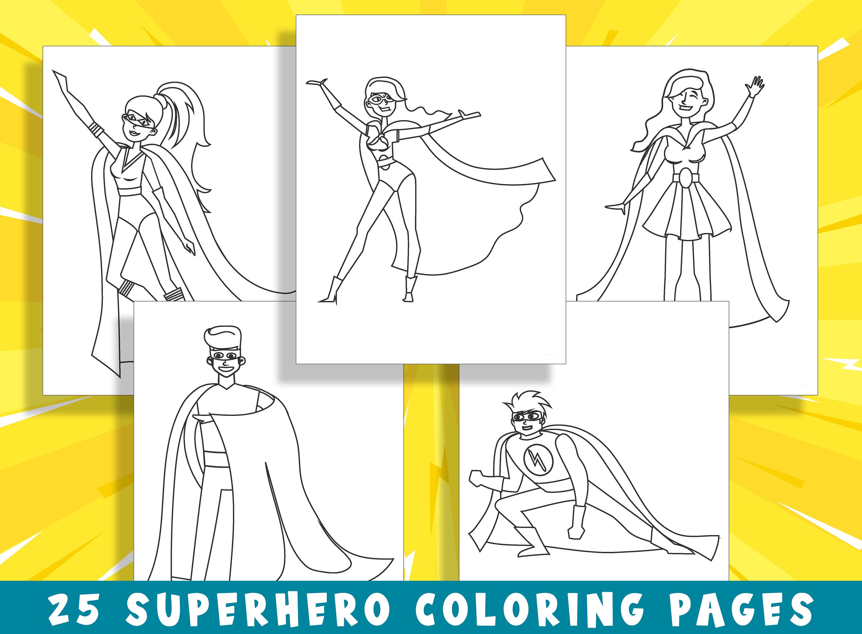 Unleash Your Child's Inner Hero With 25 Superhero Coloring Pages ...