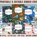 Various Birds Binder Cover, 10 Printable/editable Binder Covers ...