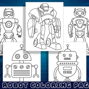 Robot Coloring Pages: 25 Fun Coloring Book Designs for Preschool and ...