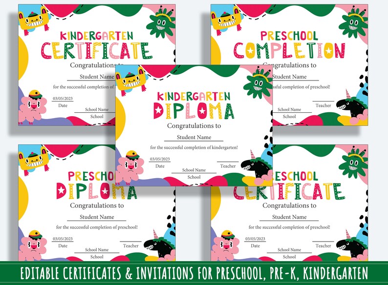 Editable Class Certificates, End of the Year Awards, Diplomas ...
