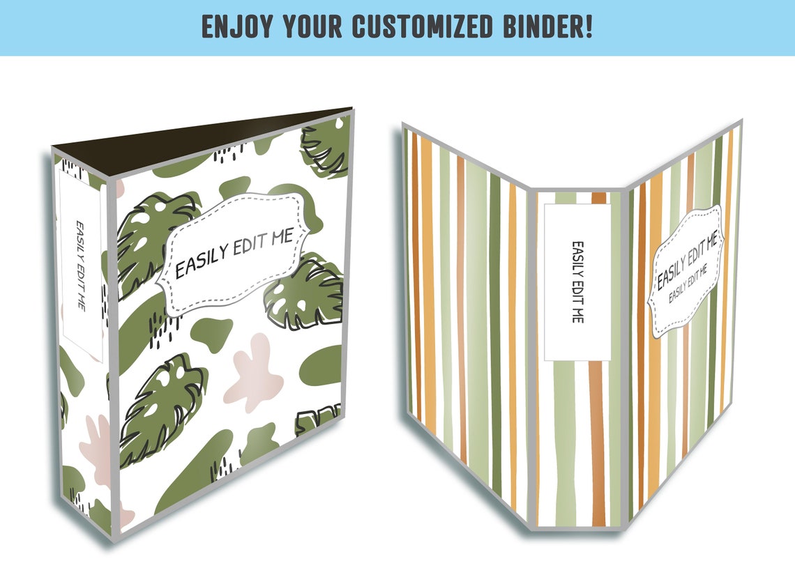 Mixed Abstract Shapes Binder Cover 10 Printable & Editable - Etsy