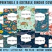 Sea Life Pattern Binder Cover, 10 Printable/editable Binder Covers ...