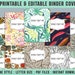 Leaves Binder Cover, 10 Printable & Editable Binder Covers + Spines ...