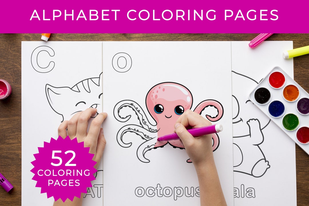 Alphabet Coloring Pages - 52 Printable Animal Alphabet Coloring Pages ...