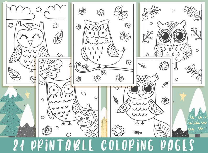 Cute Owl Coloring Pages: 21 Printable Owl Designs for Kids, Boys, Girls ...