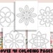 Flower Mandalas Coloring Book, 40 Printable Simple Spring Flower ...