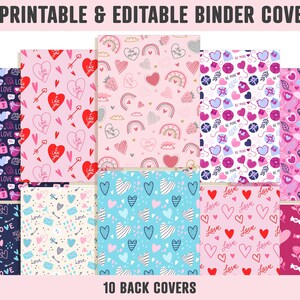 Binder Cover Printable Editable, 10 Covers+spines, Binder Insert ...