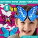 Butterfly Paper Crown Templates – Printable Spring Headband Craft for ...