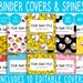 10 Editable Duck Pattern Binder Covers, Includes 1, 1.5, 2 Spines ...