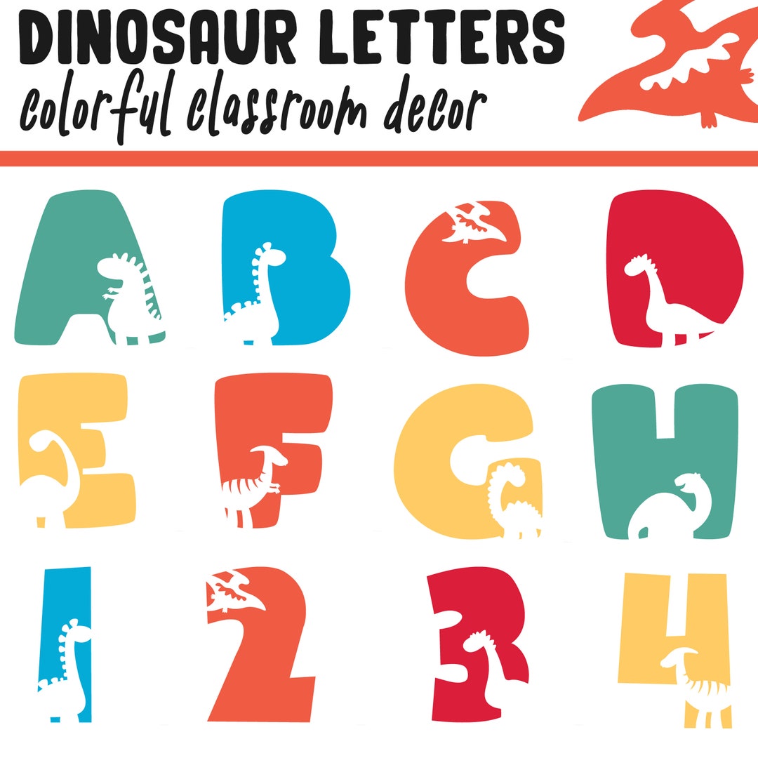 Dinosaur Bulletin Board Letters | A - Z, Letters and Numbers,1 and 2 ...