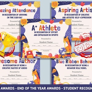 Editable Funny Classroom Awards, End of the Year Classroom Awards ...