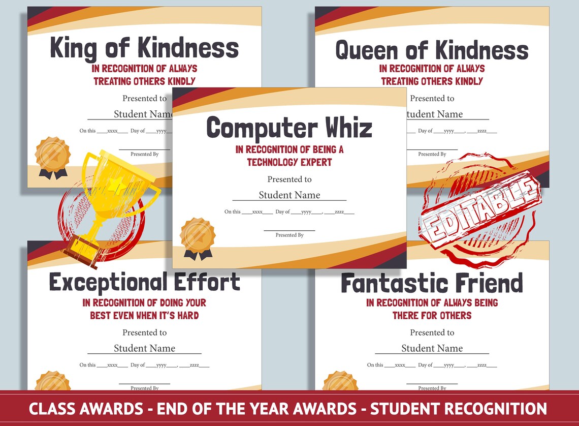 Editable Last Day of School Certificate End of the Year - Etsy