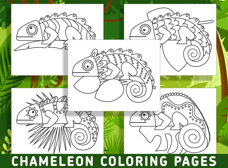 Chameleon Coloring Pages: 15 Fun and Creative Sheets, Perfect for ...
