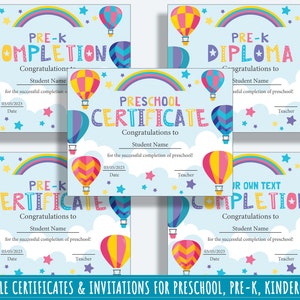 Student Certificates, Editable End of Year Diplomas, Certificates, and ...