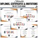 Printable 4th Grade Diplomas, Editable Certificates for 1st-8th Grades ...