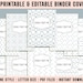 Geometric Patterns Binder Cover, 10 Printable & Editable Binder Covers ...
