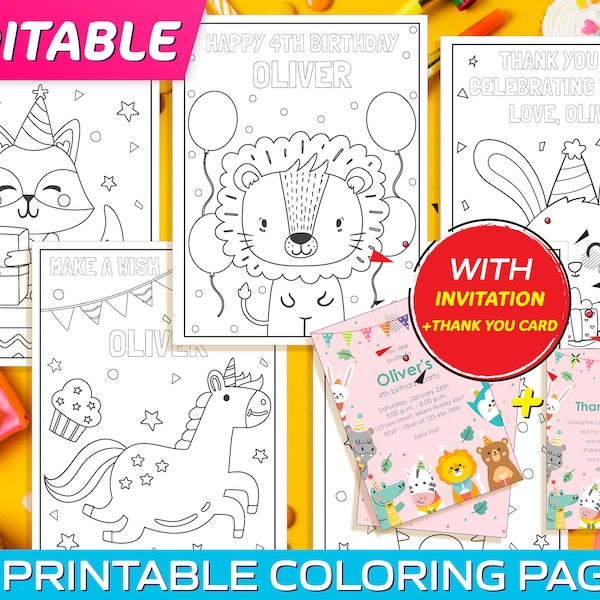 Birthday Coloring - Etsy