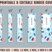 Summer Pattern Binder Cover, 10 Printable/editable Binder Covers Spines ...