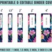 Binder Cover and Spine, 10 Printable/editable Covers Spines Binder ...