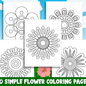 Simple Flower Mandala Coloring Pages for Kids: 20 High-resolution Pages ...