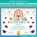 Editable Preschool Moving up Certificate, Rainbow Graduation Award ...
