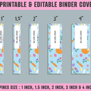 Easter Binder Cover, 10 Printable/editable Binder Covers + Spines ...