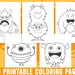 Monster Coloring Book for Kids: 50 High-resolution Printable Pages ...