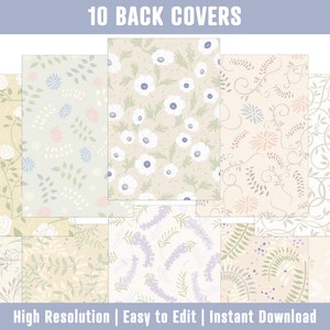 Powerpoint Binder Covers, 10 Printable/editable Floral Pattern ...