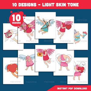Valentine Cupid Body Templates – Add Your Own Face Crafts, Valentine ...