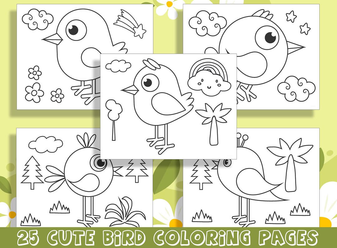 Cute Bird Coloring Pages: 25 Adorable Designs for Preschool and ...