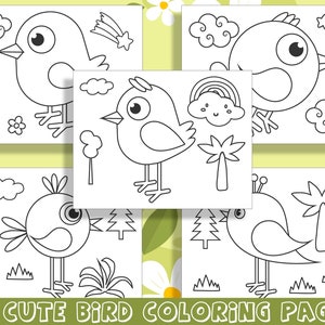 Cute Bird Coloring Pages: 25 Adorable Coloring Book Designs for ...