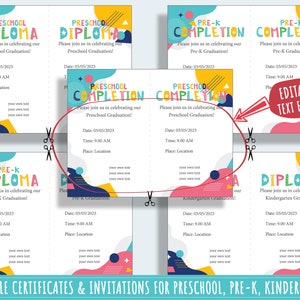 Diploma, Certificate, and Invitation Collection: 37 Editable Pages for ...