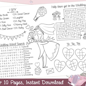 Wedding Coloring Pages: Fun Activity Book for Kids, Perfect for Wedding ...