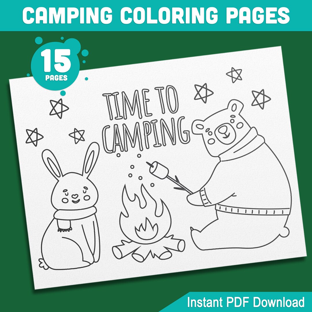 Adventure Awaits: Camping Coloring Pages for Preschool and Kindergarten ...