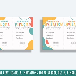 37 Pages of Abstract-themed Diplomas, Certificates, and Invitations for ...
