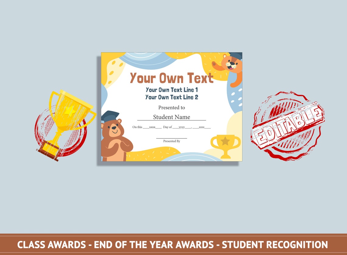 Editable Superlative Awards End of the Year Classroom Awards - Etsy