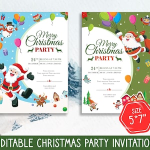 Editable Christmas Party Letter to Parents and Invitations - 2 Designs ...