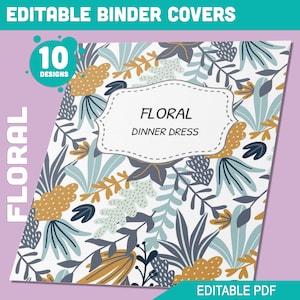 Planner Cover, 10 Printable & Editable Binder Coversspines, Teacher ...