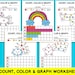 40 Count, Color & Graph Worksheets, Count and Graph Shapes Worksheets ...