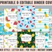 Summer Pattern Binder Cover, 10 Printable/editable Binder Covers ...