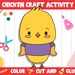 Cute Chicken Craft Activity Color, Cut, and Glue for Prek to 2nd Grade ...